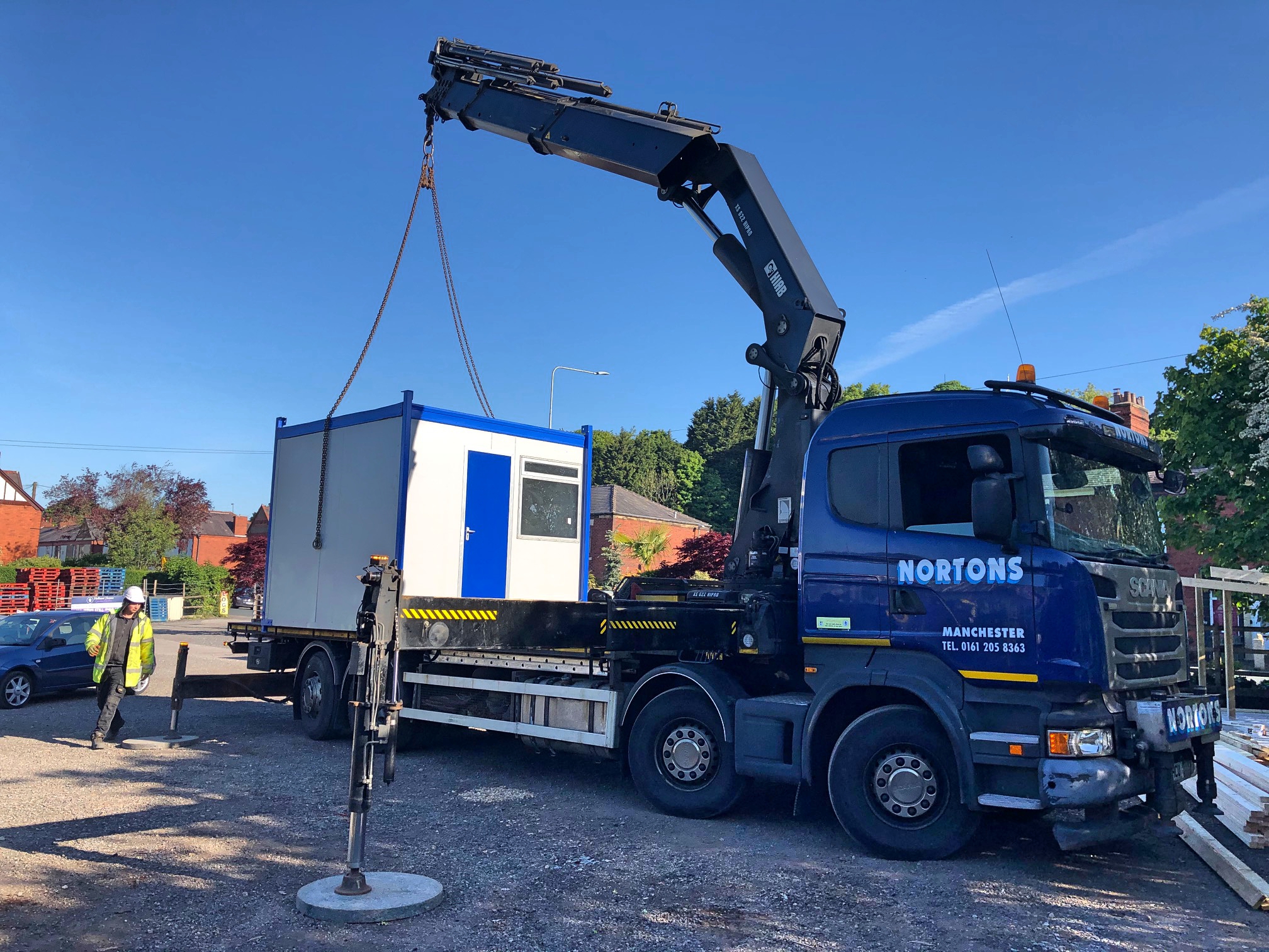 Hiab Hire Manchester Portable Cabins Containers Transport Delivery ...